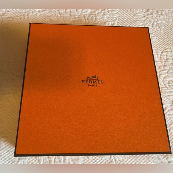 Hermes | Other | Hermes Square Box Empty Have Tissue And Ribbon ...